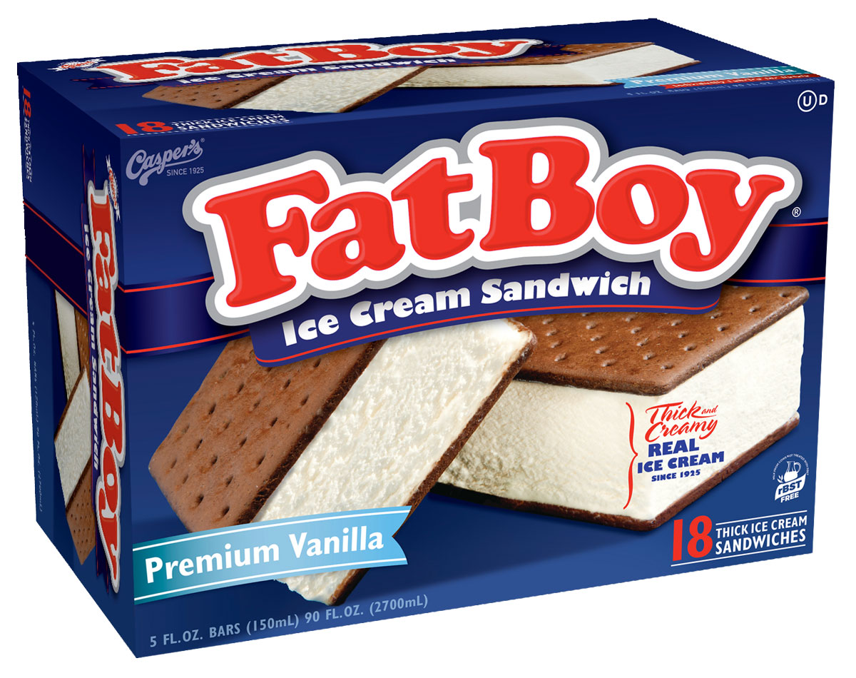 FatBoy Ice Cream | FatBoy® Vanilla Ice Cream Sandwich